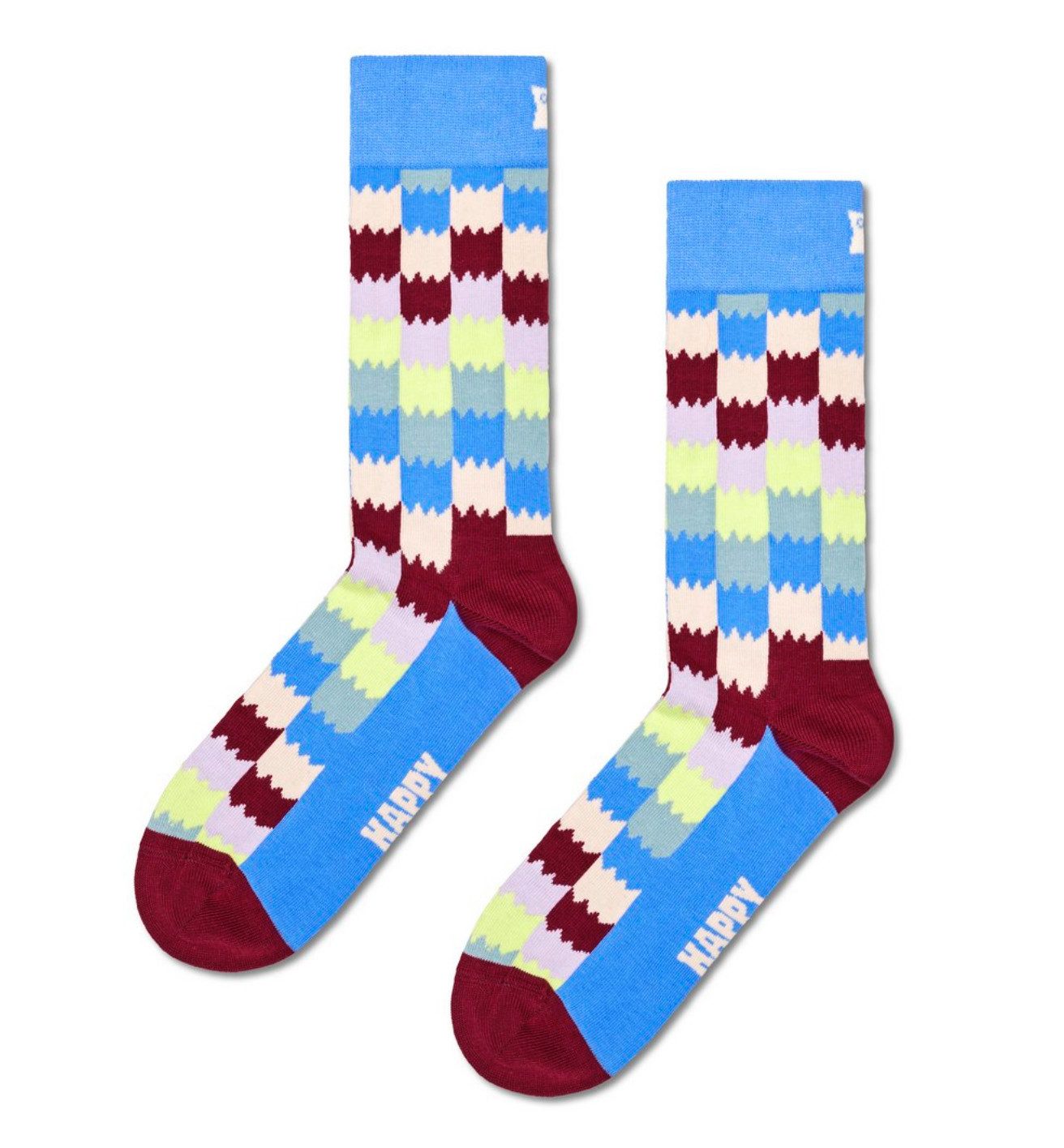 Happy Socks Freizeitsocken Dizzy Check Socken Verstärkte Spitze Und Ferse