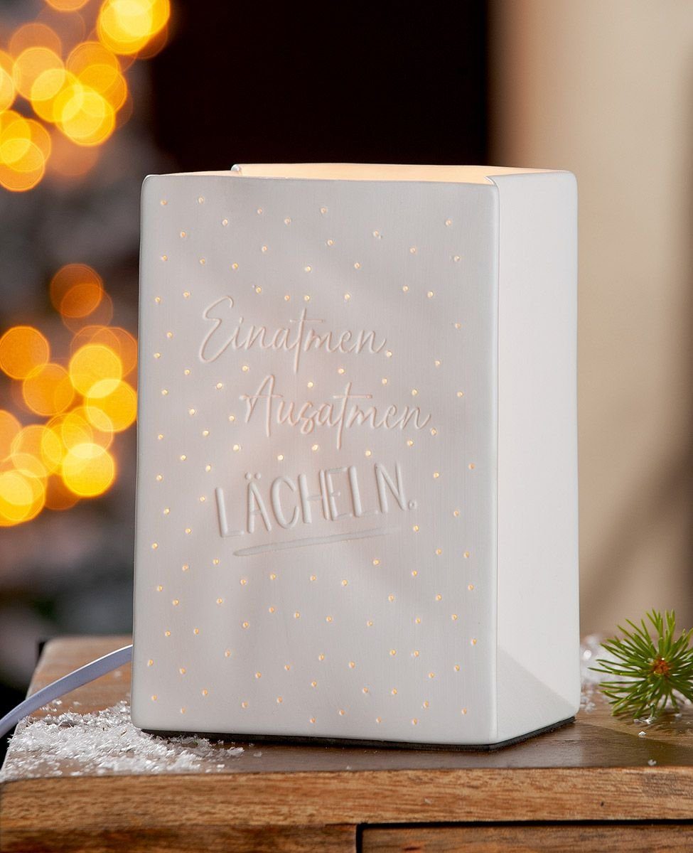 Gilde Dekoobjekt Porzellan Lampe Lächeln Inspirierendes Design Für