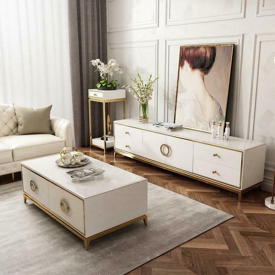Jvmoebel Lowboard Rtv Design Sideboard Fernseh Glänzend Low Kommode