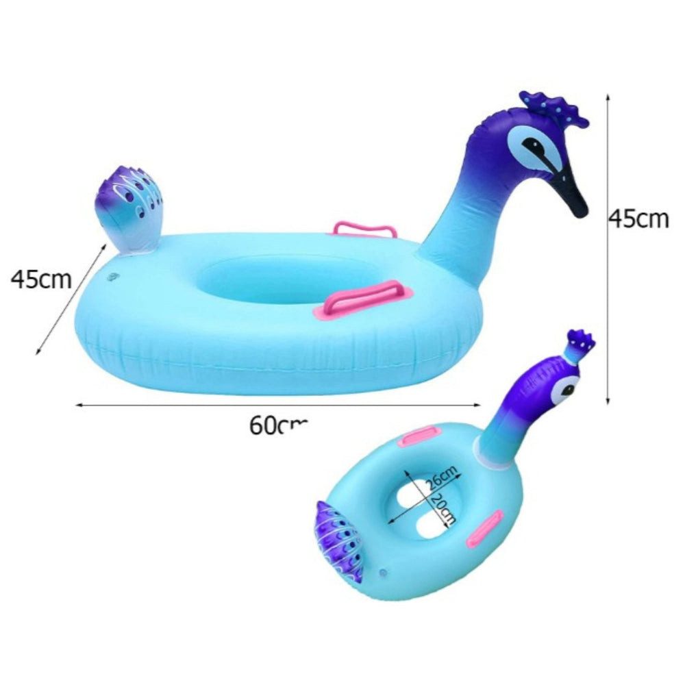 Da Meso Schwimmring Aufblasbarer Pfau Schwimmring für Kinder 60 cm ...