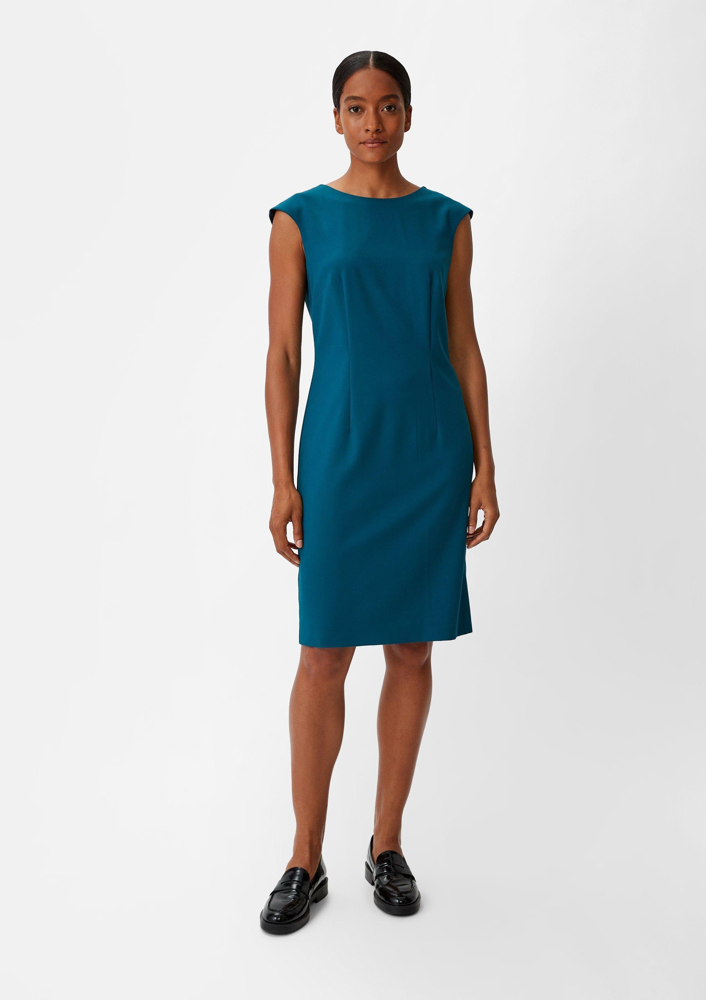 Comma Minikleid Twill Kleid Aus Viskosemix Ziernaht Die Passform Ist