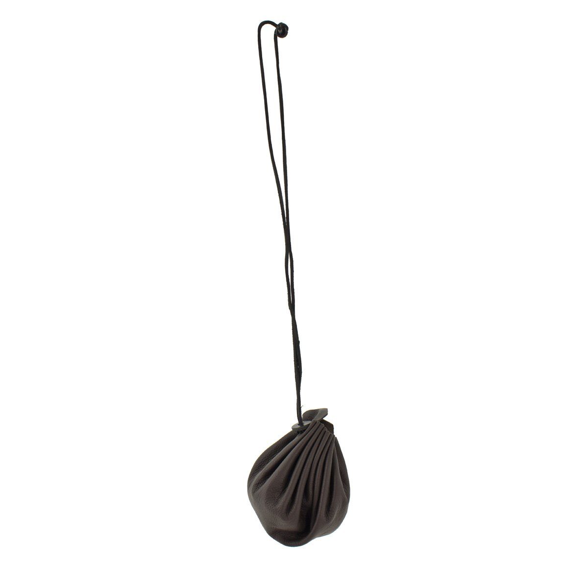 Pera Peris Ritter-Kostüm großer Lederbeutel Dunkelbraun Ø 30cm