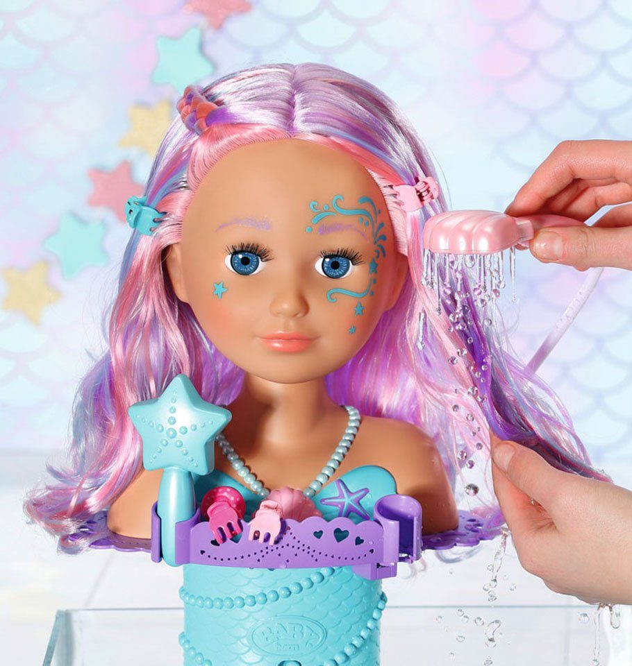 Baby Born Frisier- & Schminkkopf »Sister Styling Head Meerjungfrau ...