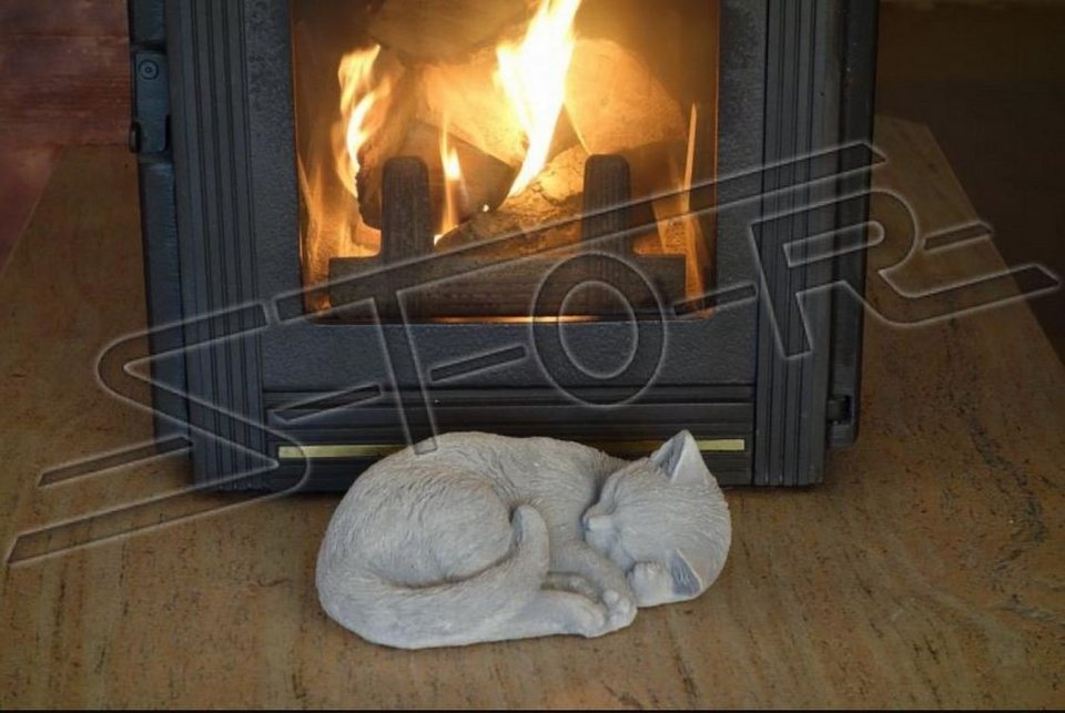 Jvmoebel Skulptur Garten Dekoration Katze Terrasse Stein Figuren Statue