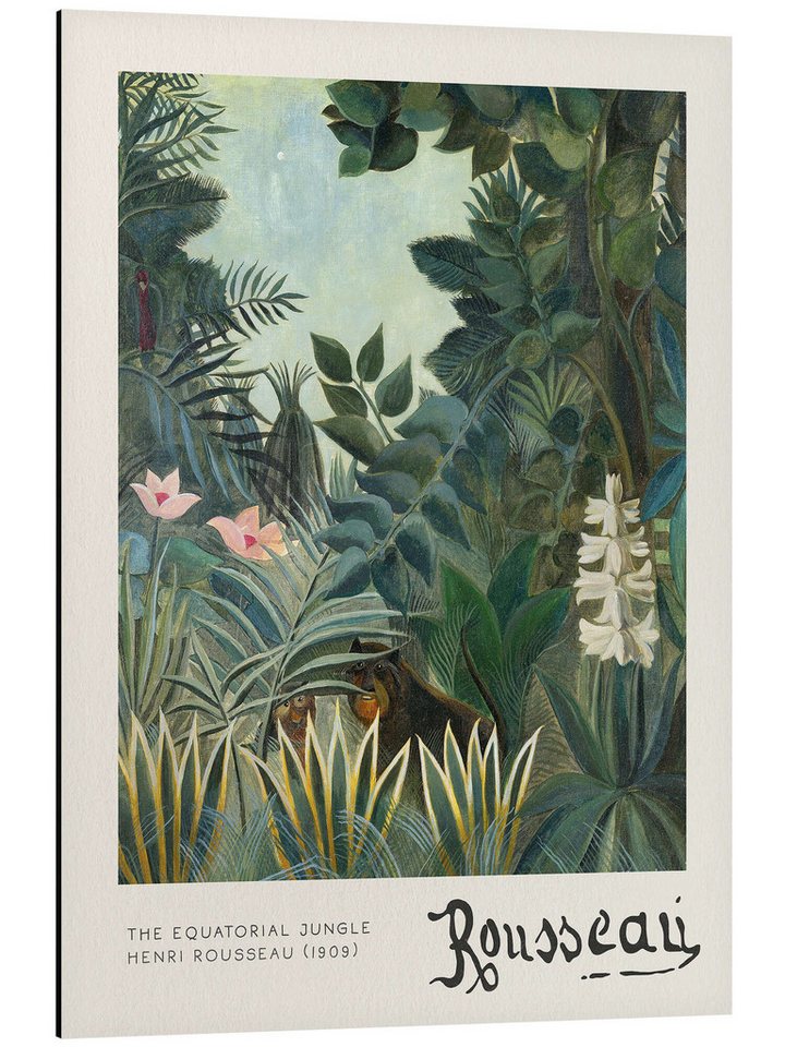Posterlounge Alu Dibond Druck Henri Rousseau Der äquatoriale Dschungel
