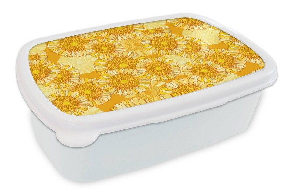Muchowow Lunchbox Sonnenblume Sommer Muster Blumen Kunststoff