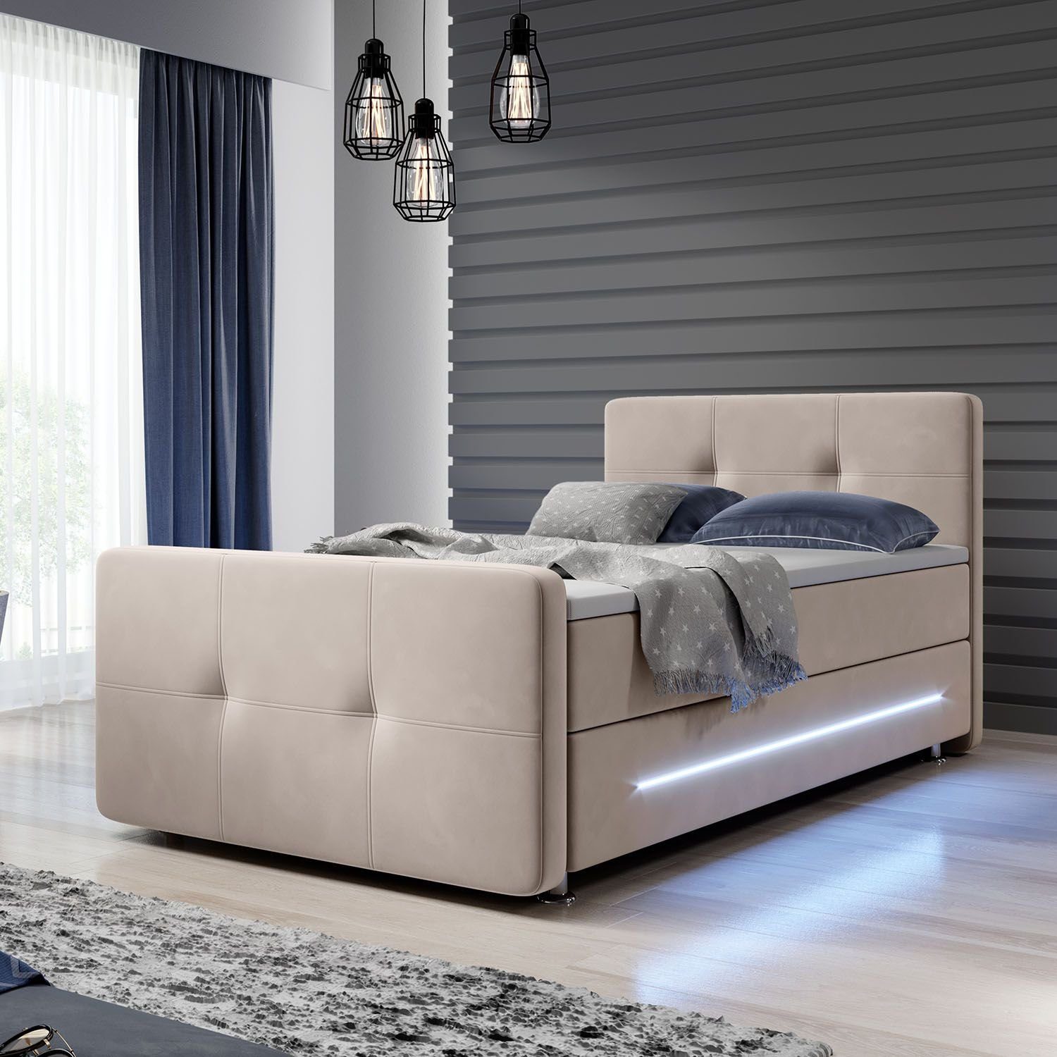 Beige Boxspringbetten 100x200 online kaufen | OTTO