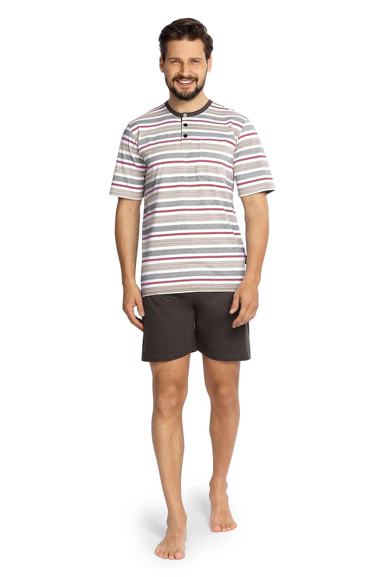 Comte Shorty Casual Set 2 Tlg 2 Teilig Herren Schlafanzug Pyjama