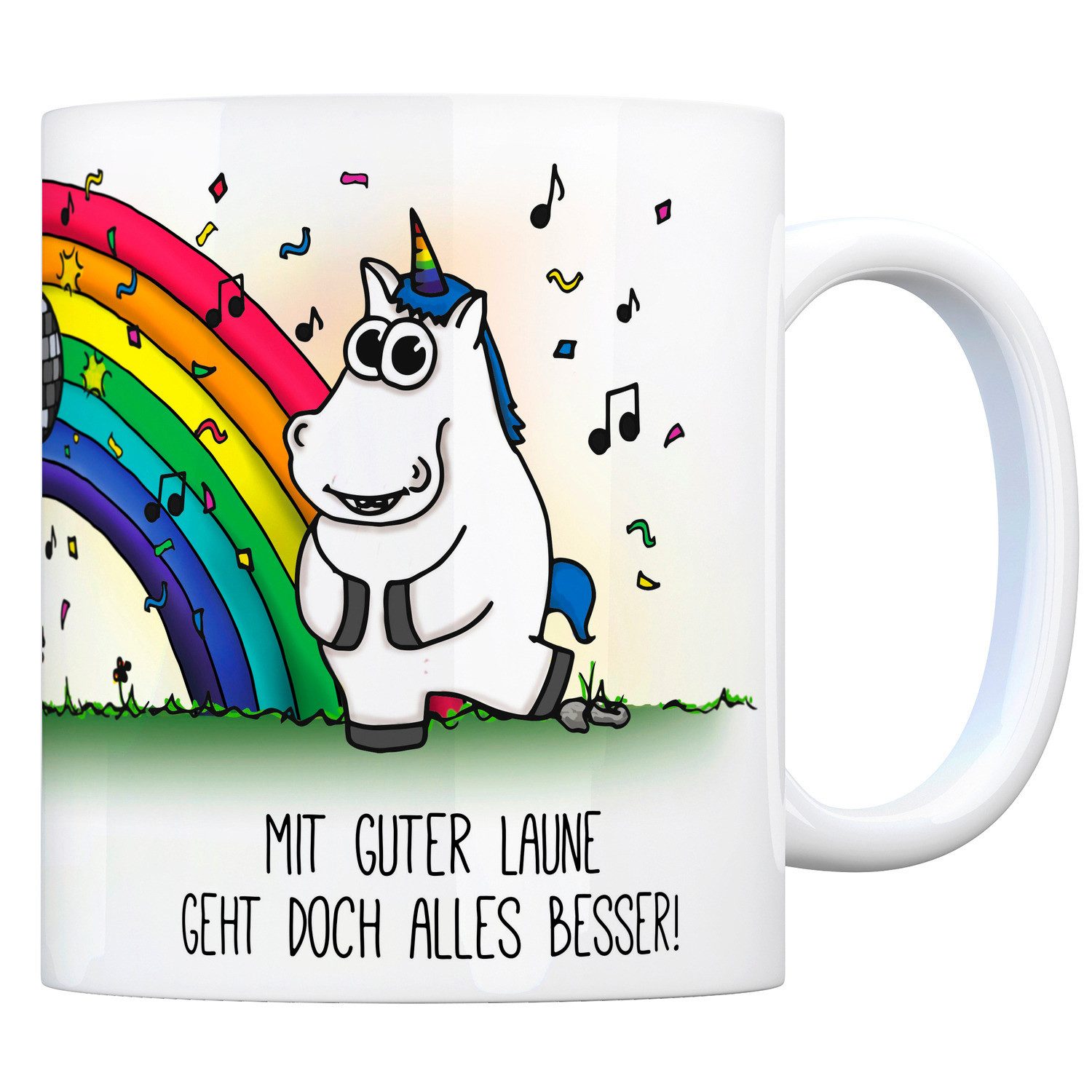 Speecheese Tasse Honeycorns Kaffeebecher Mit Einhorn Motiv Und Spruch