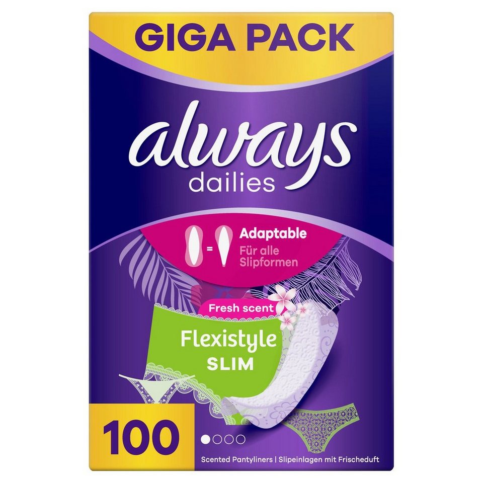 always Slip-Einlage »always Slipeinlage Slim Multiform Fresh Gigapack 100« always Slip-Einlage »always Slipeinlage Slim Multiform Fresh Gigapack 100«