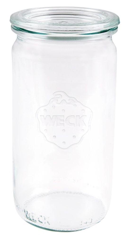 Contacto Glas, Glas, Weck Stangenglas 12er Karton 340 ml mit Deckel RR60, ideal für Buffets