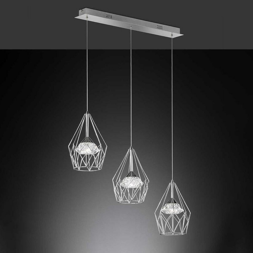 Click Licht Led Pendelleuchte Led Pendelleuchte Amy In Chrom 3x 11w