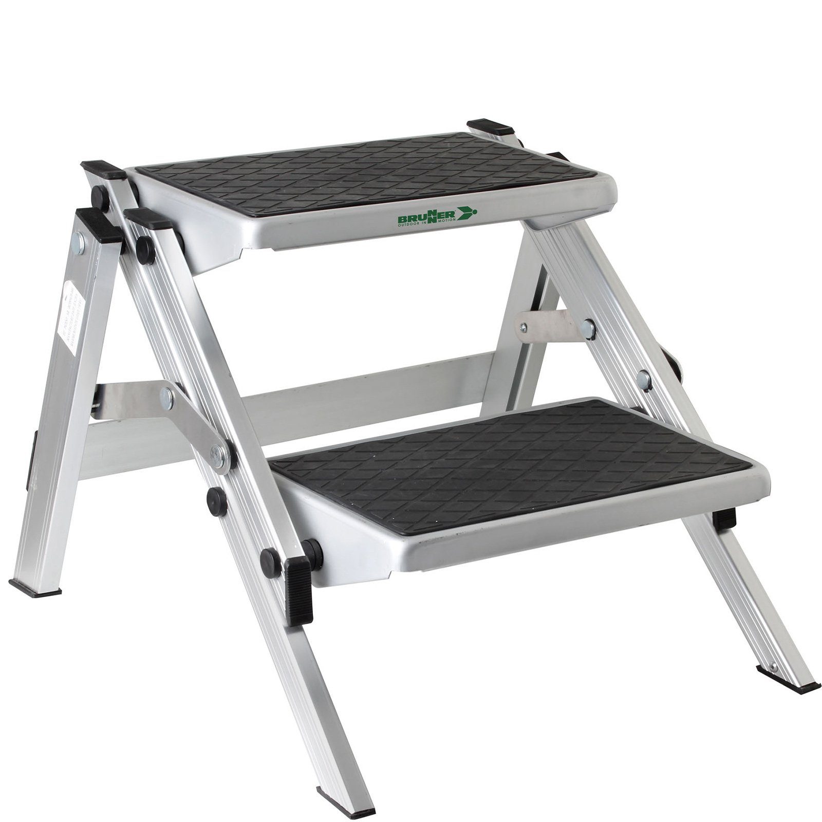 Brunner Trittleiter Doppel Trittstufe Ruckstep Alu Wohnwagen