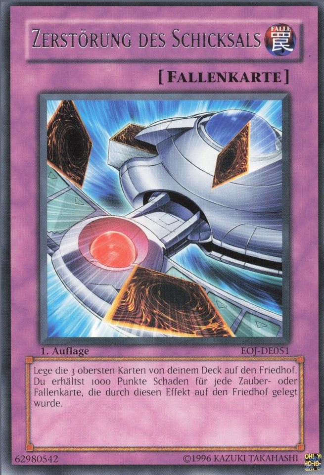 Recollectibles Sammelkarte Yugioh Karte Zerstörung Des Schicksals V 1