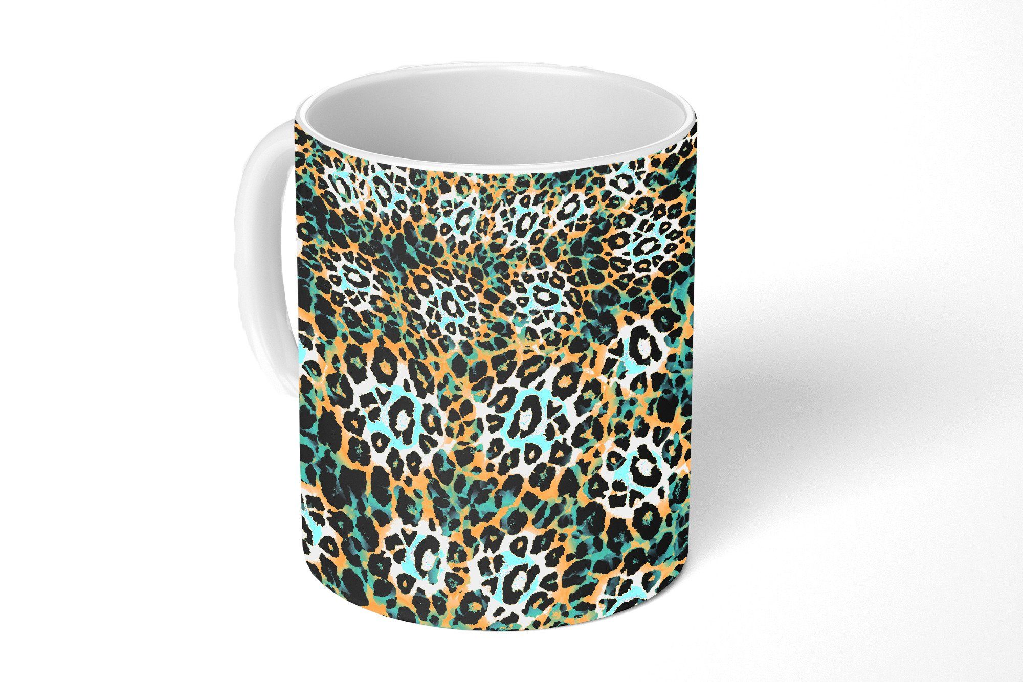 Muchowow Tasse Leopard Muster Blau Keramik