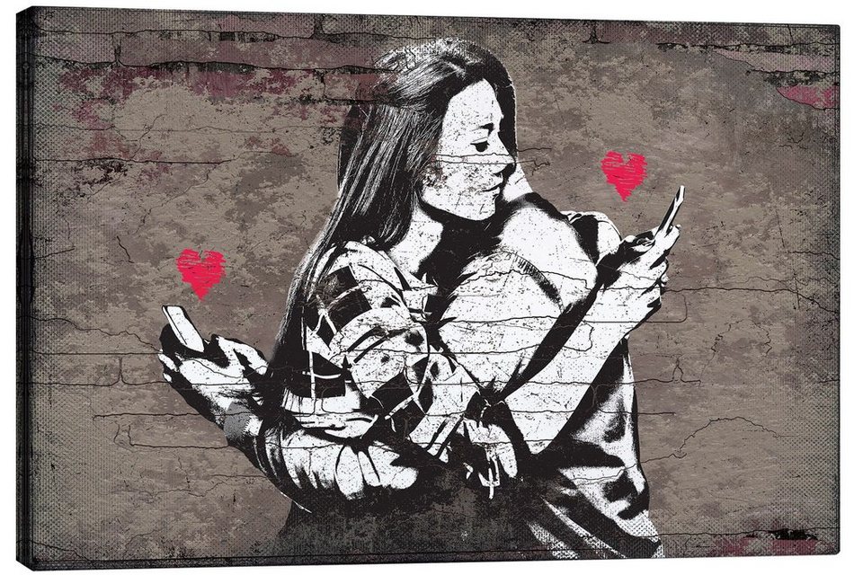 Posterlounge Leinwandbild Pineapple Licensing Banksy Modern Love