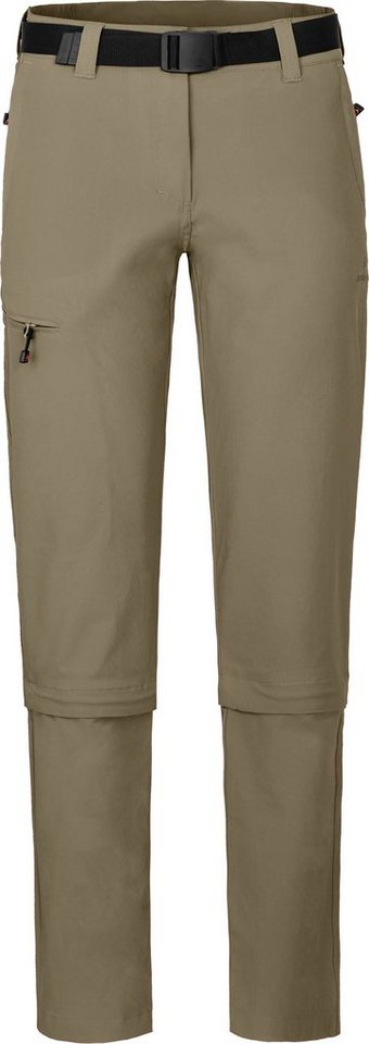 Bergson Outdoorhose York Capri Zipp Off Damen Wanderhose Vielseitig