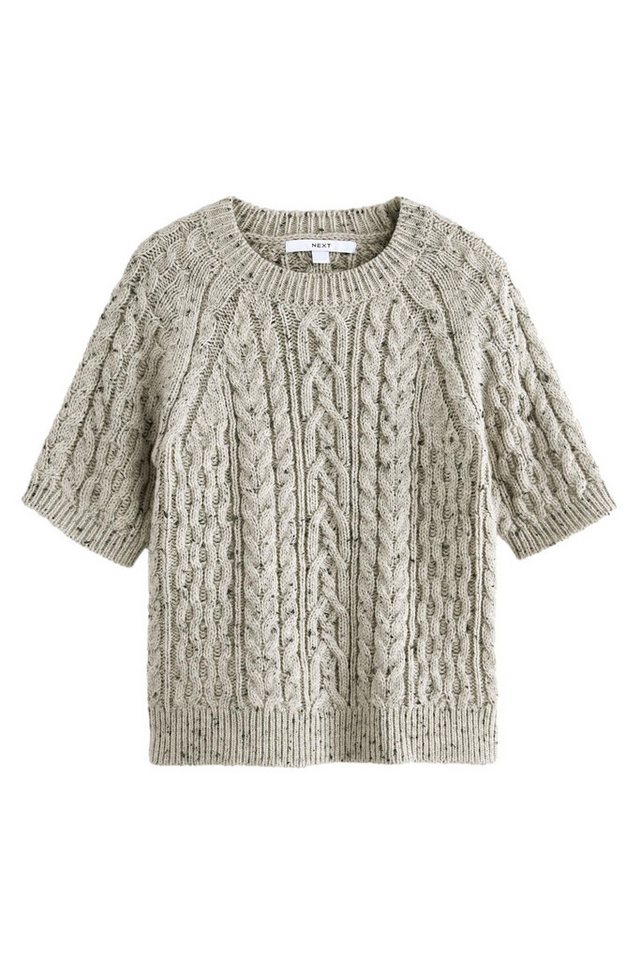 Next Kurzarmpullover Kurzärmeliger Pullover Mit Zopfmuster 1 Tlg