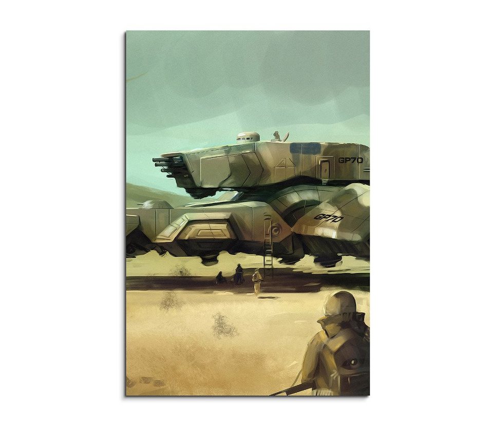 Sinus Art Leinwandbild Military Airship Art 90x60cm