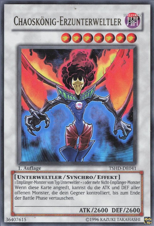 Recollectibles Sammelkarte Yugioh Karte Chaoskönig Erzunterweltler V1