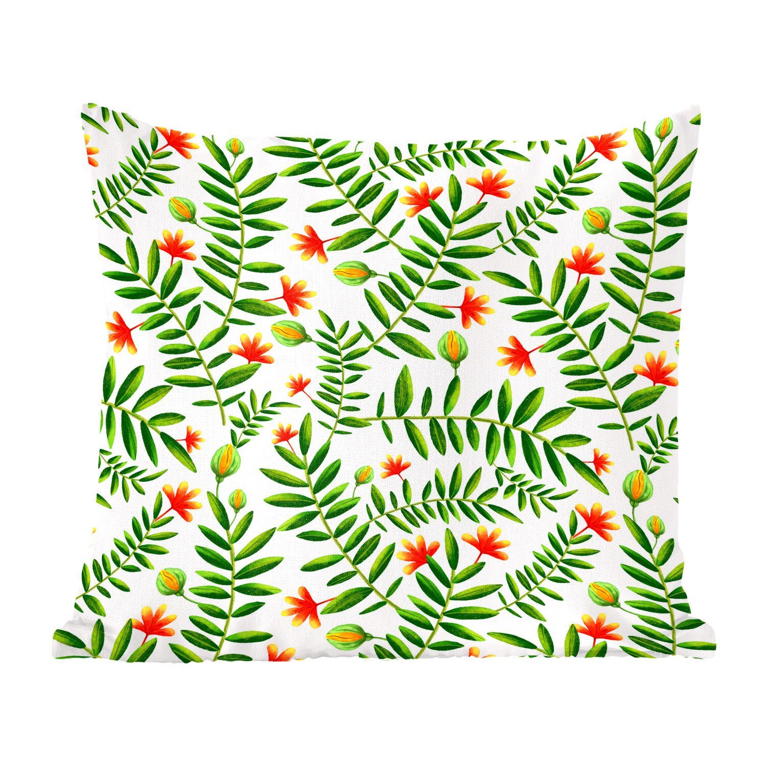 Muchowow Dekokissen Blumen Dschungel Design Zierkissen Mit Füllung