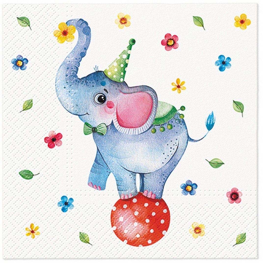 Paw Sp Z Oo Papierserviette 20 Servietten Circus Elephant 33x33cm