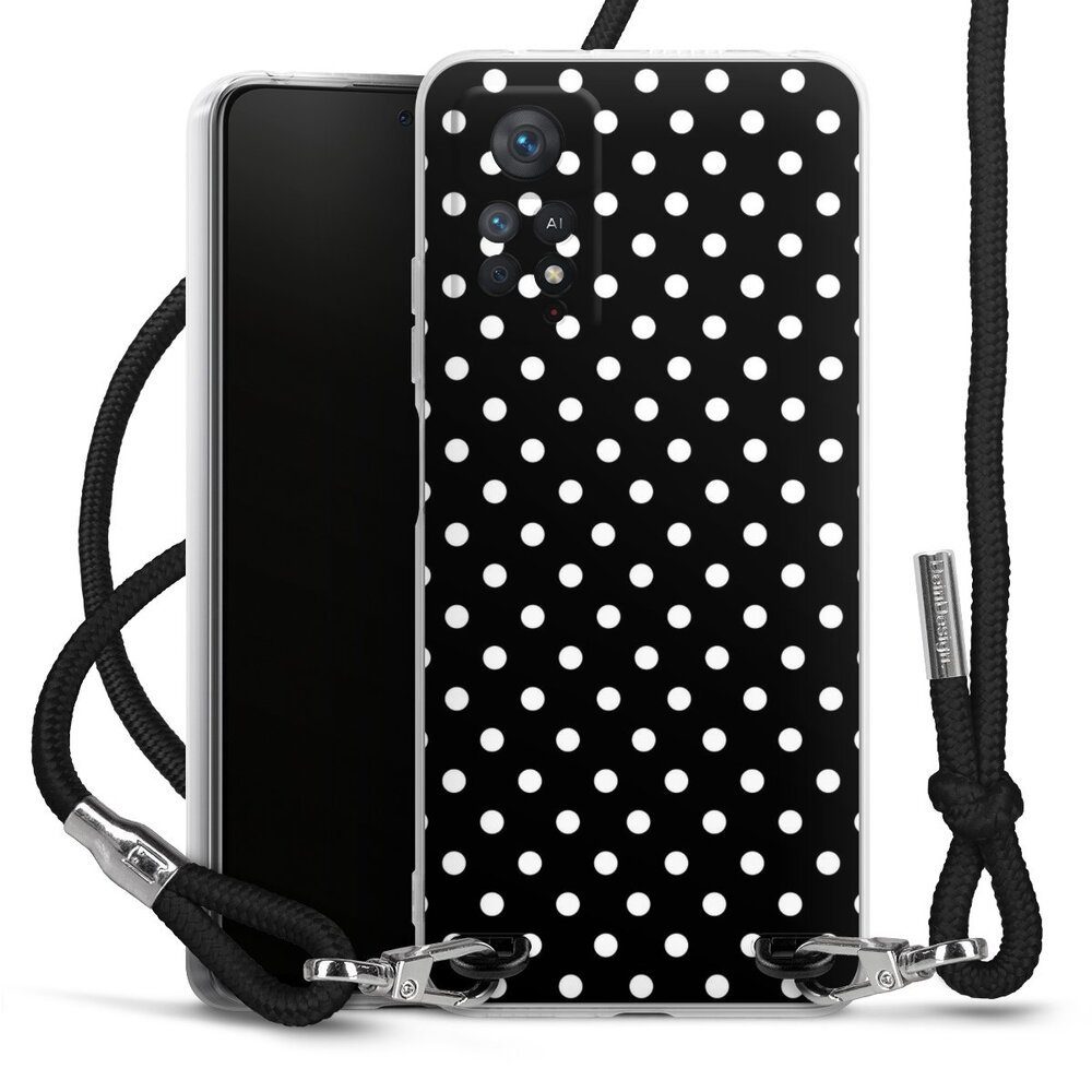 Deindesign Handyhülle Punkte Retro Polka Dots Polka Dots Schwarz Und