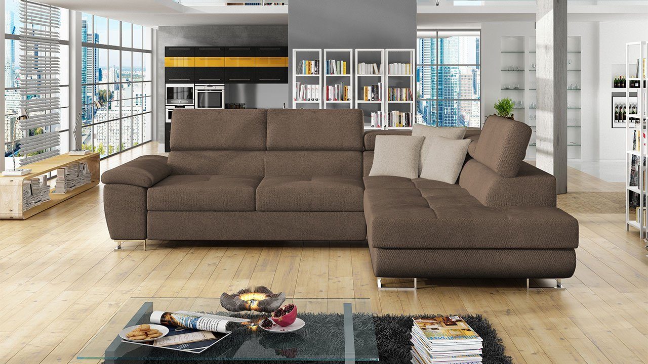 MIRJAN24 Ecksofa Cotere, mit Schlaffunktion und Bettkasten, Polsterecke ...