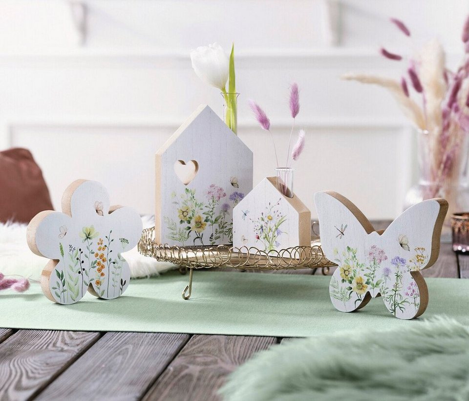 Home Trends24de Dekofigur Dekofigur Vase Schmetterling Blume