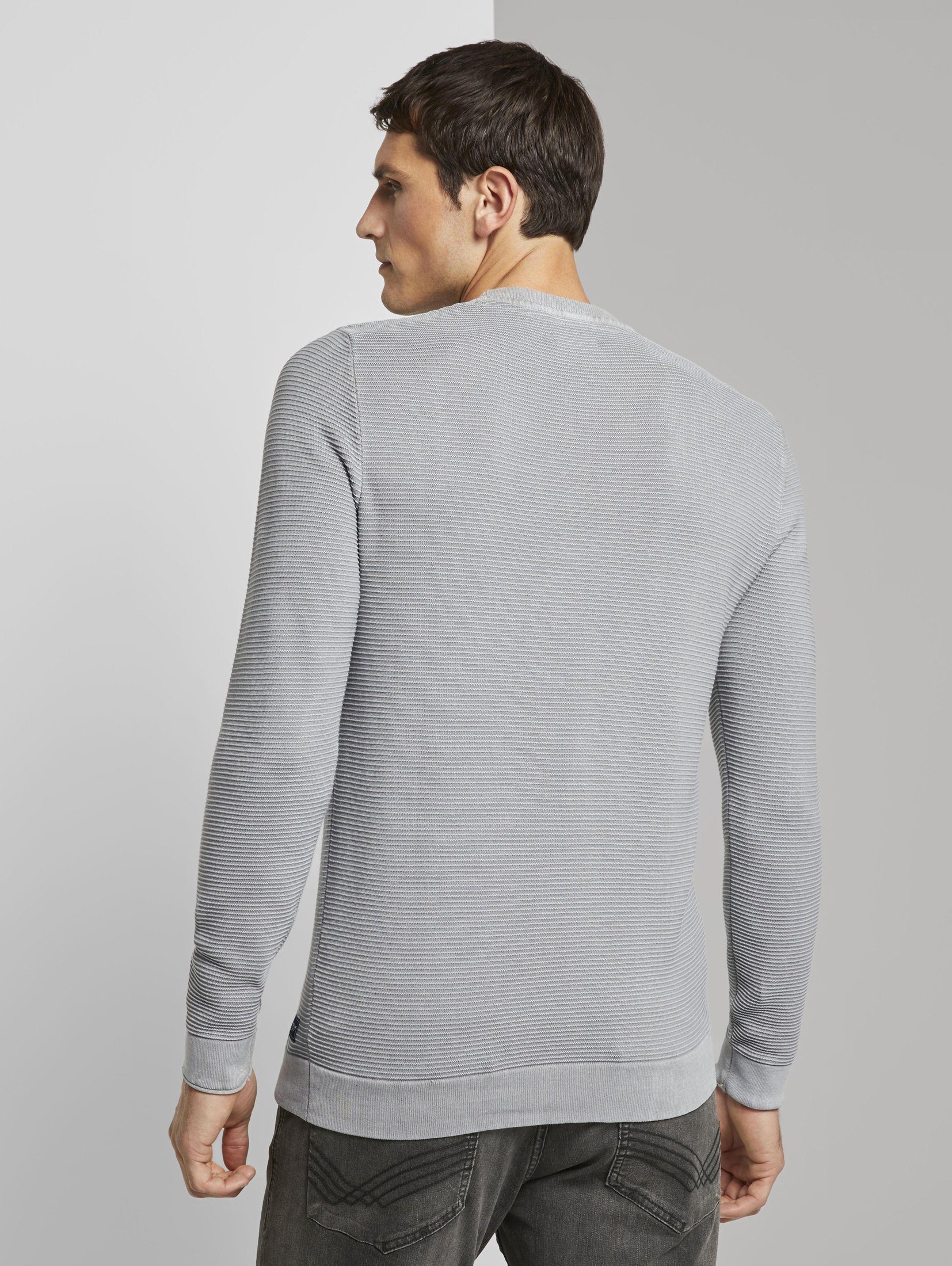 Tom Tailor Strickpullover Strukturierter Pullover Im Washed Look