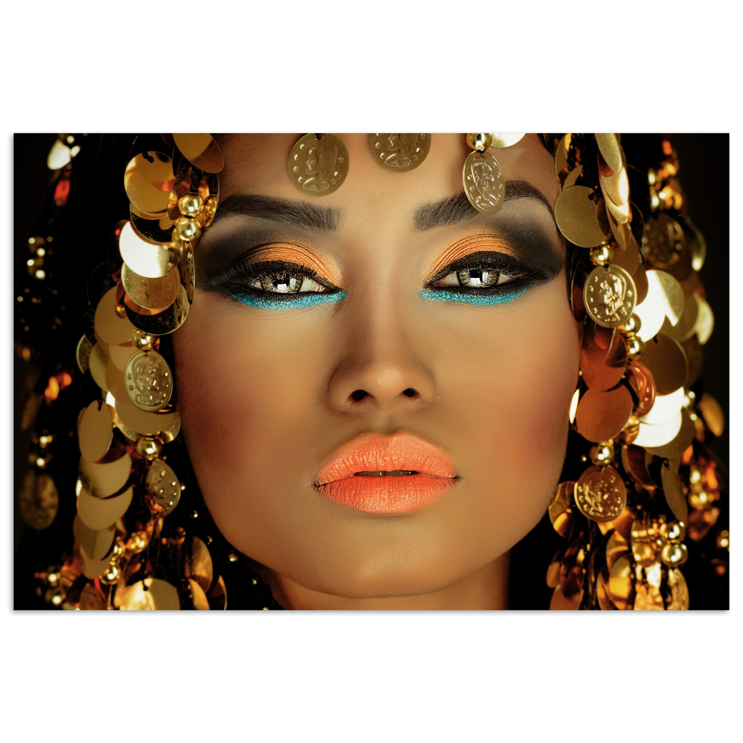 MuchoWow Poster Frau - Kleopatra - Gold - Schmuck - Make-up - Luxus, (1 ...