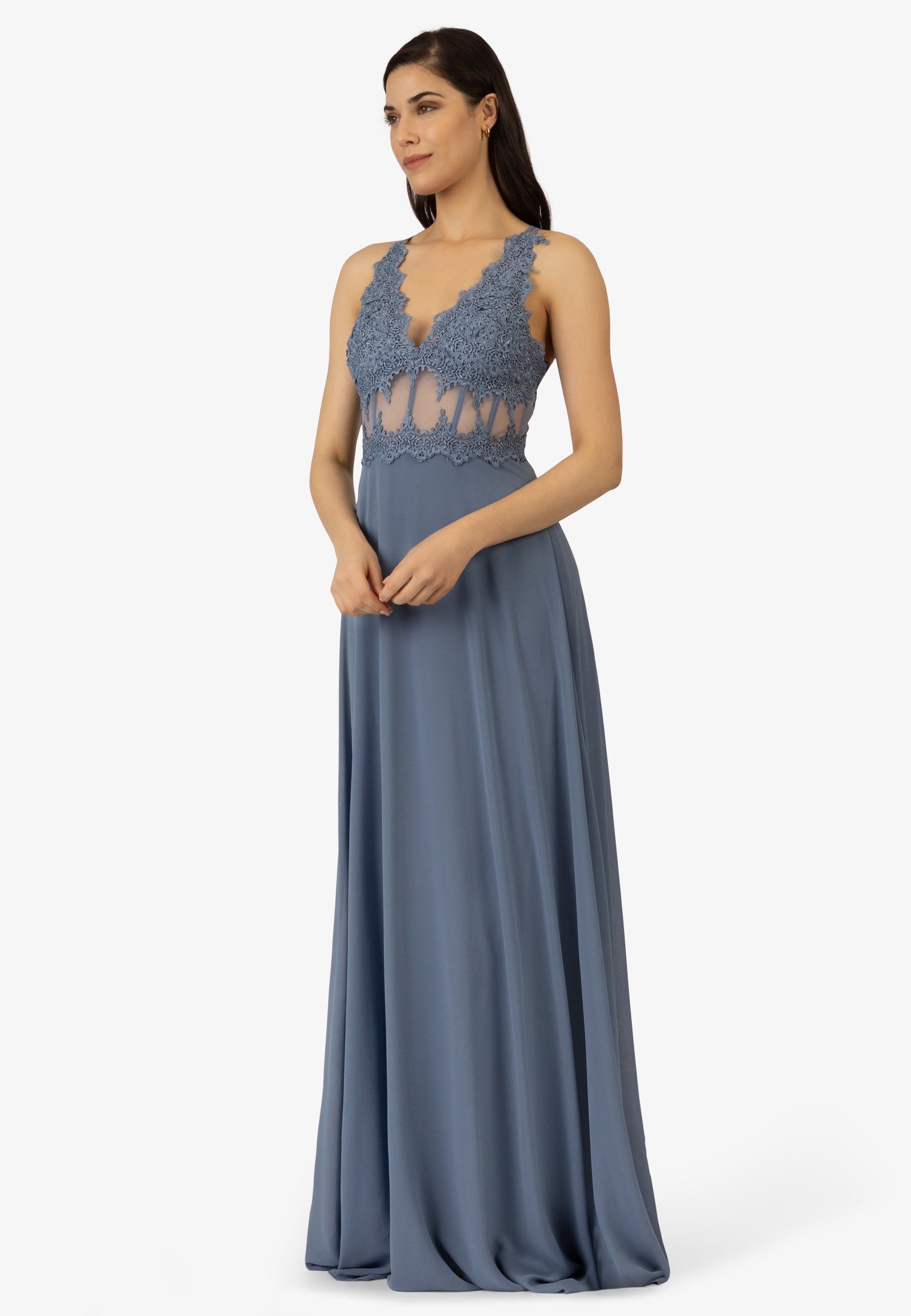 Kraimod Abendkleid Aus Blütenspitze Und Chiffon