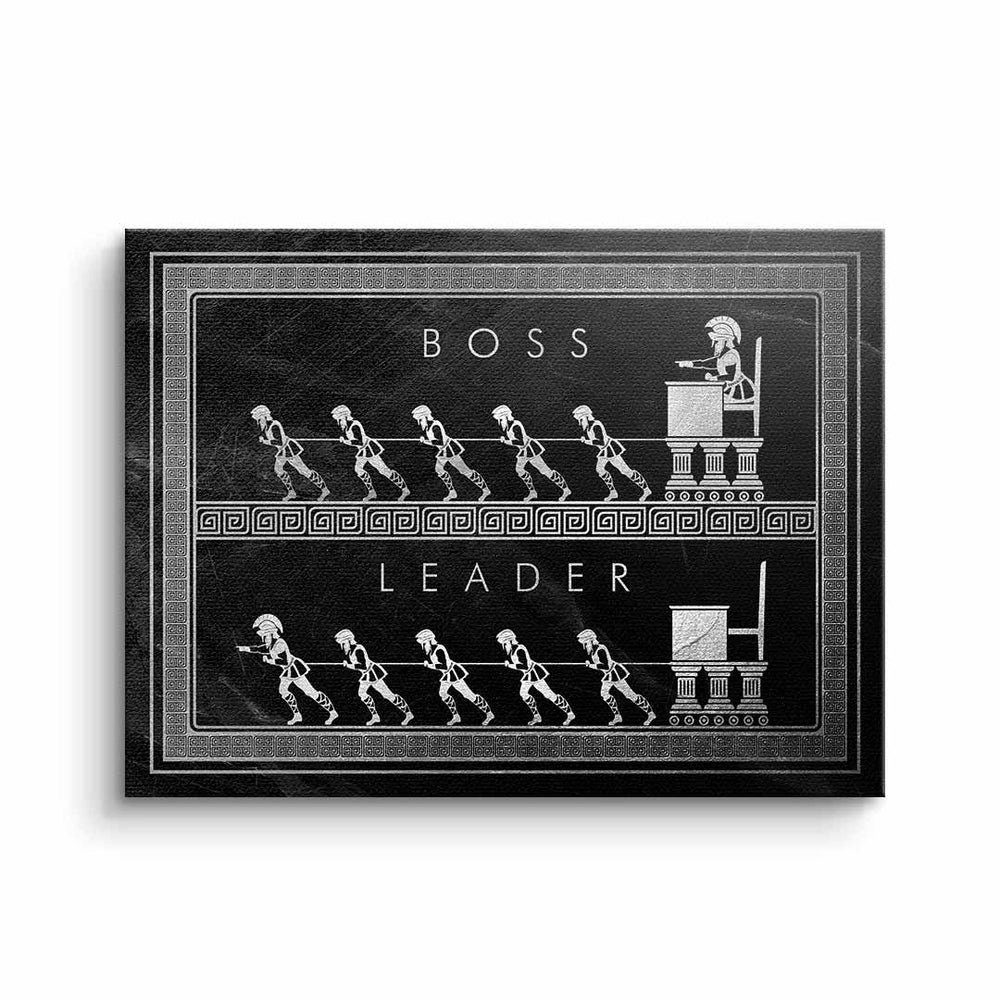 DOTCOMCANVAS® Leinwandbild, Leinwandbild sei ein Leader Boss Anführer ...