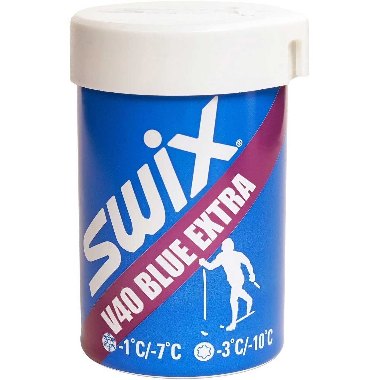 Swix Ski Skiwachs V40 Blue Extra, -1°C ~ -7°C 43g