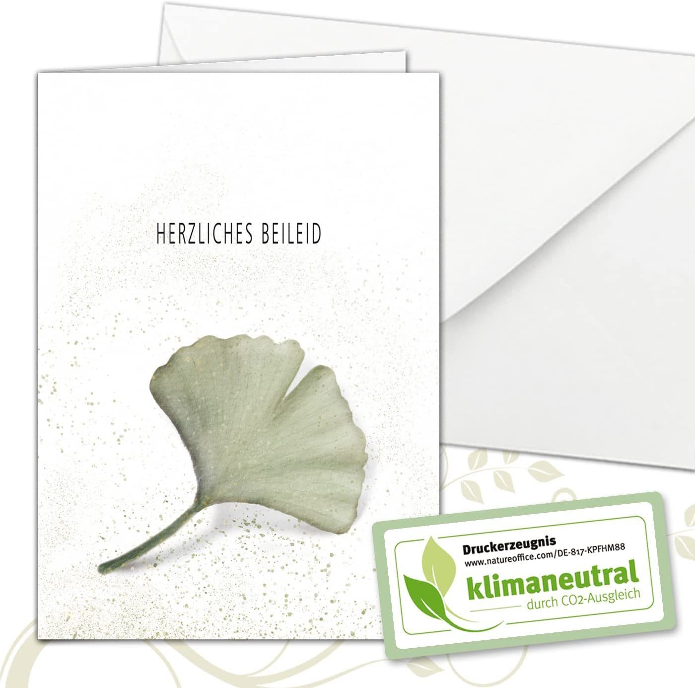 LifeDesign Beileidskarte Trauerkarten-Set DIN A6 5er inkl. Umschläge C6 ...
