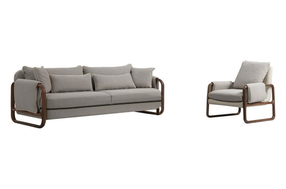 Jvmoebel Wohnzimmer Set Sofagarnitur 21 Sitzer Sessel Zweisitzer Modern