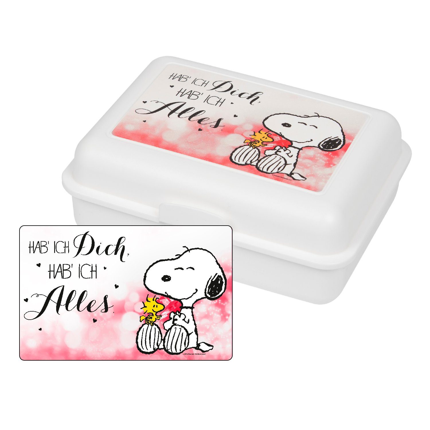 United Labels® Lunchbox The Peanuts Brotdose Snoopy Hab Ich Dich Hab