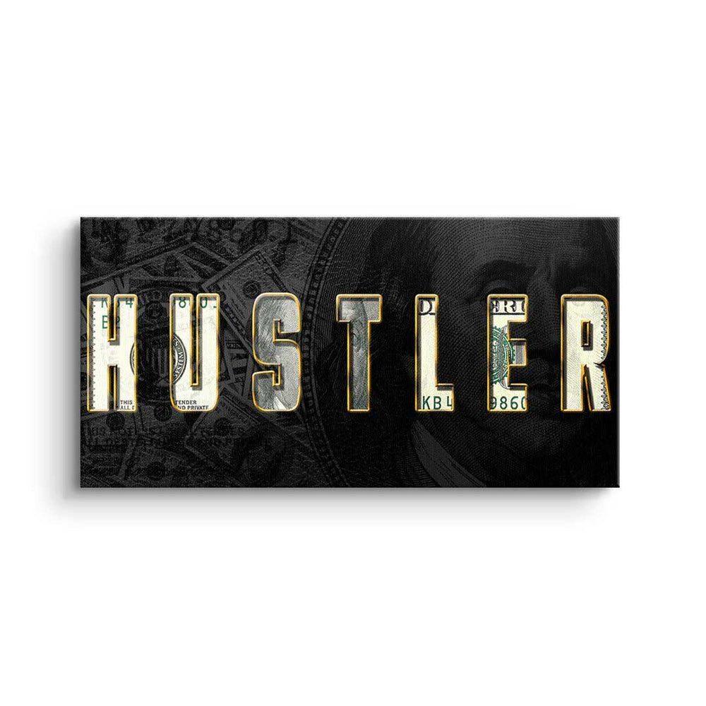 Dotcomcanvas® Leinwandbild Premium Motivationsbild Hustler Work