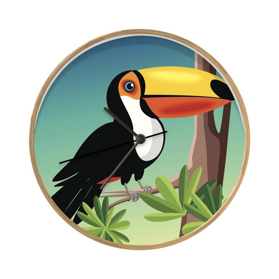 Muchowow Wanduhr Eine Vektor Illustration Eines Tukans Uhrwerk