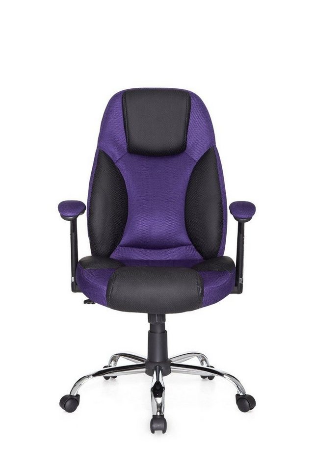 Amstyle Chefsessel Spm1125 Bürostuhl Kunstleder Lila