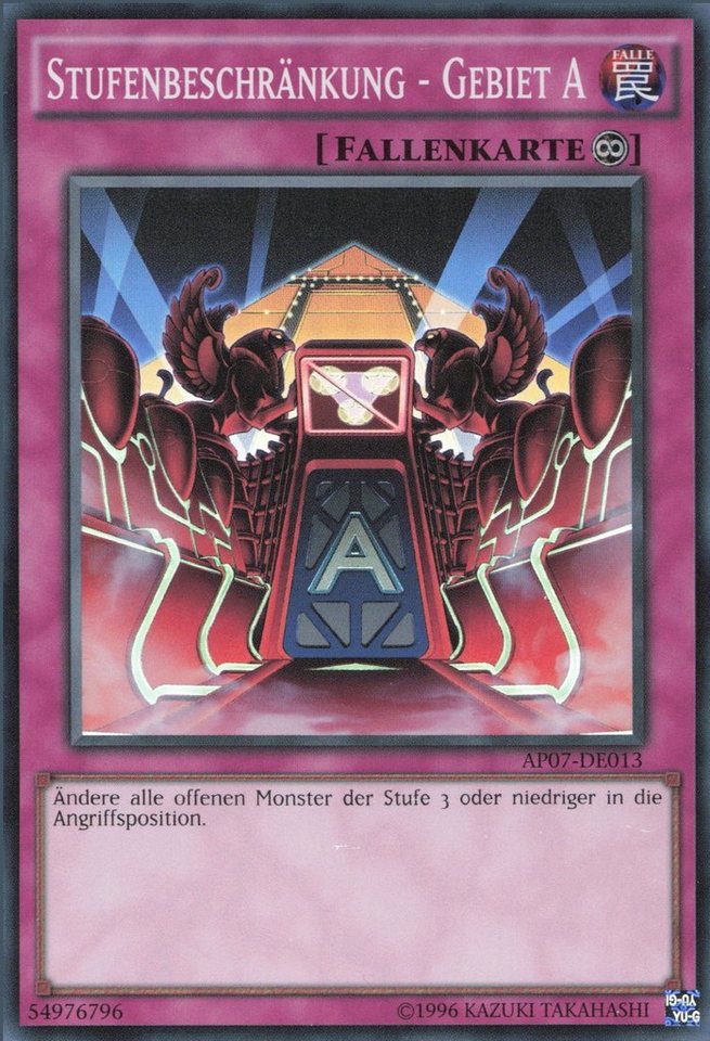 Recollectibles Sammelkarte Yugioh Karte Stufenbeschränkung Gebiet A