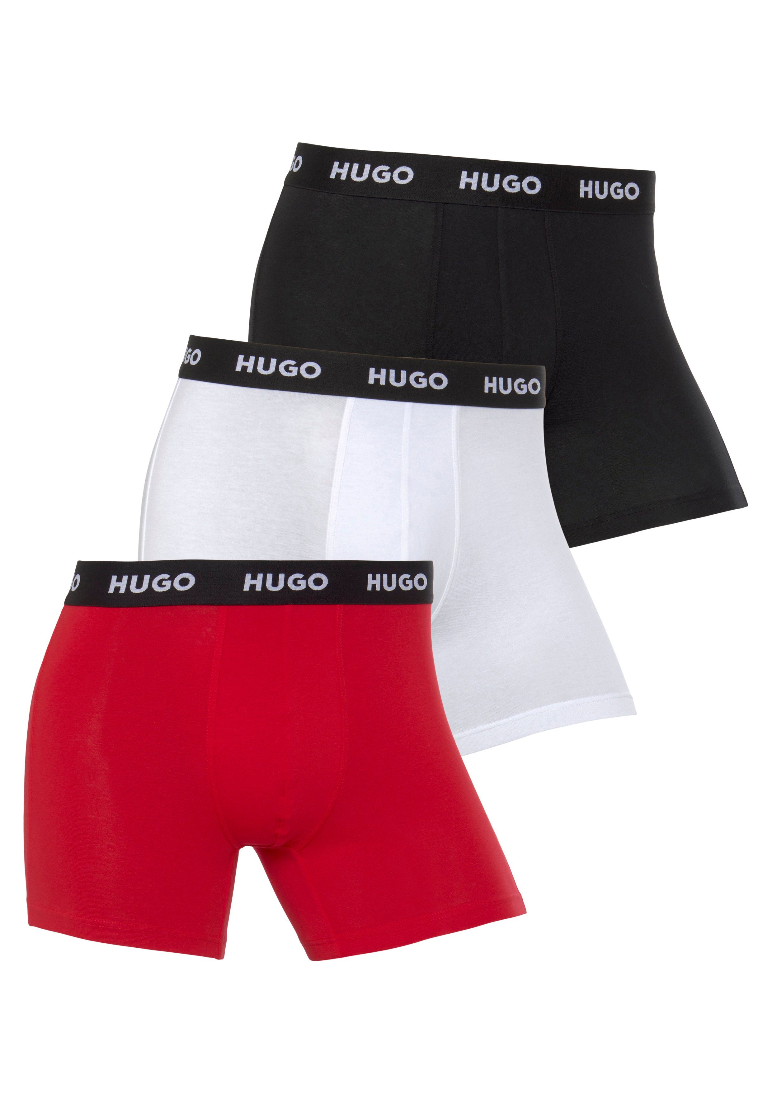 HUGO Boxer Herren Boxershorts, 3er Pack - Boxer Briefs, Bequemer ...