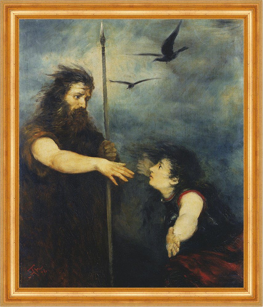 Kunstdruck Wotan und Brünhilde Hans Thoma Richard Wagner Ring Nibelungen H A3 051, (1 St)