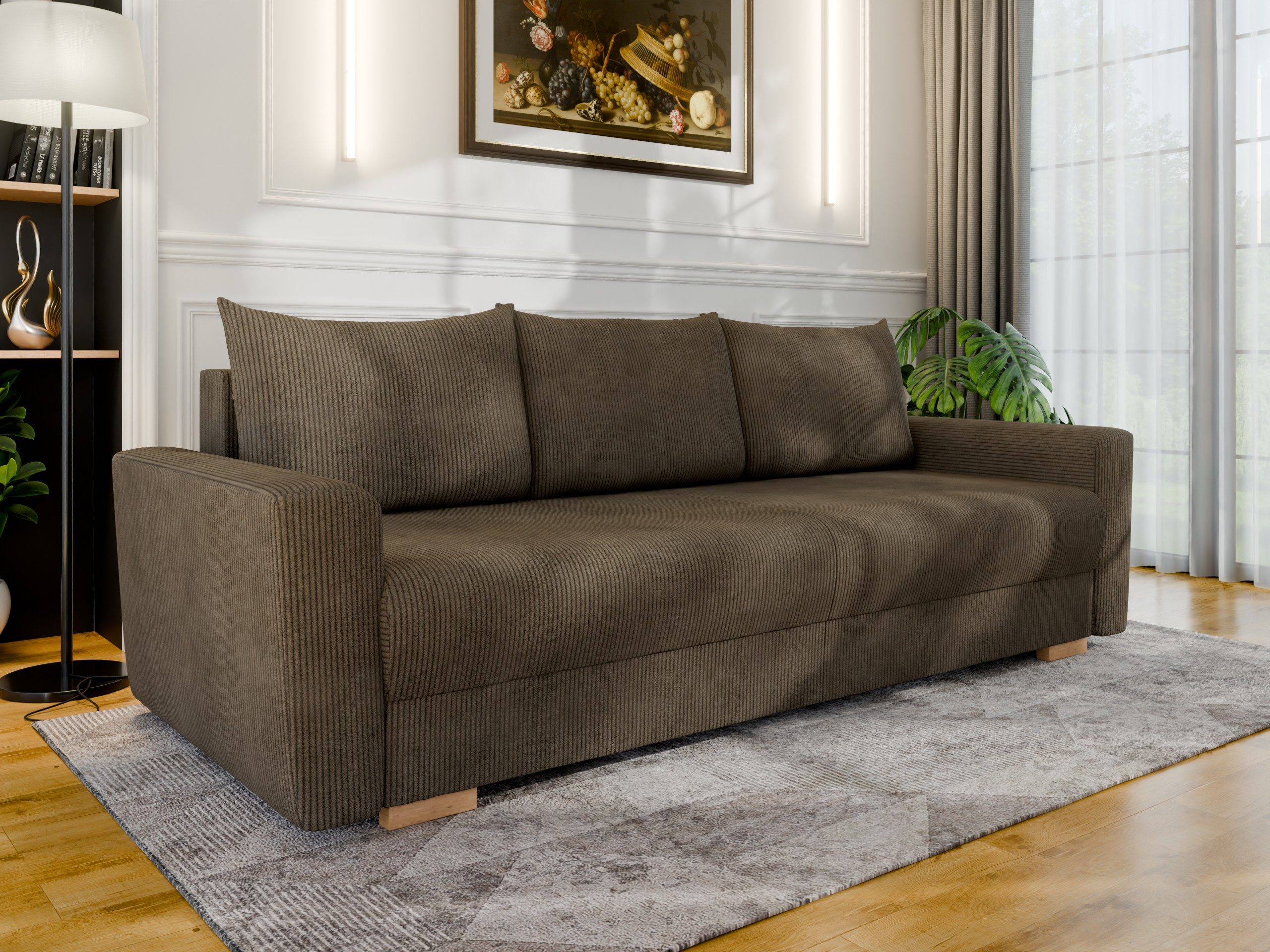 PANDA MÖBEL GmbH Schlafsofa ELMA Schlafsofa mit Bettfunktion, Schlaf Couch