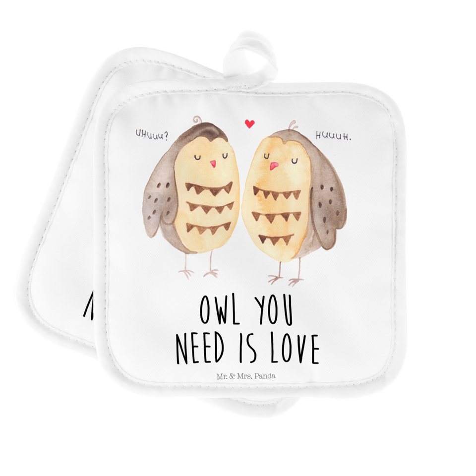 Mr And Mrs Panda Topflappen Eulen Liebe Weiß Geschenk Topflappen