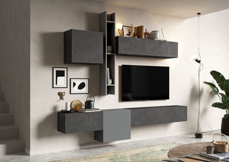 Inosign Wohnwand Infinity 6tlg Breite 262 Cm Höhe Variabel