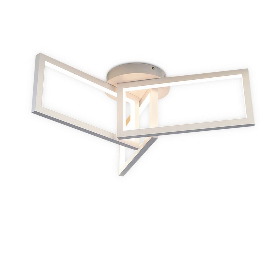 Zmh Led Deckenleuchte Weiß Aus Metall Modern Design Für Wohnzimmer