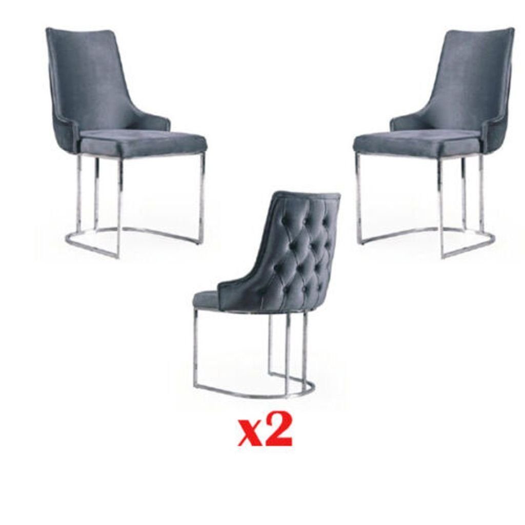 Jvmoebel Esszimmerstuhl Stühle Esszimmer Garnitur 2x Stuhl Lehn Gruppe