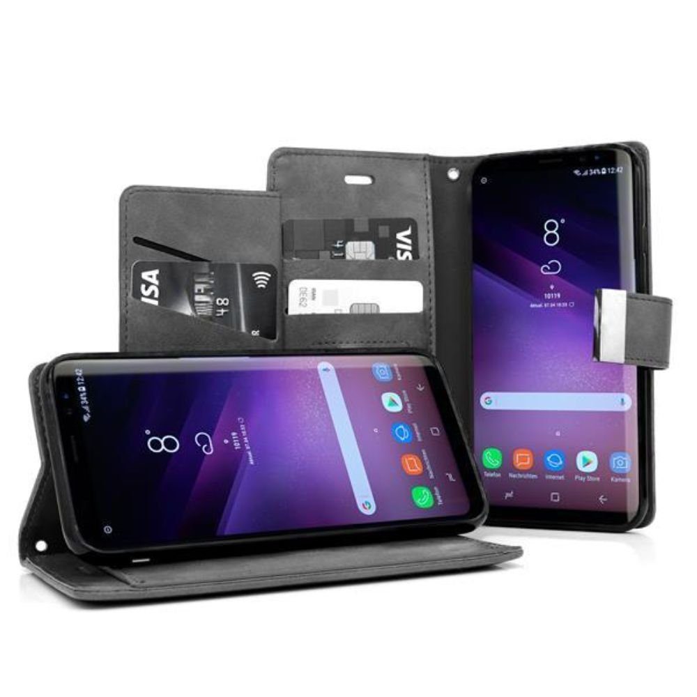 Mygadget Handyhülle Flip Case Klapphülle 5x Kartenfach And Standfunktion
