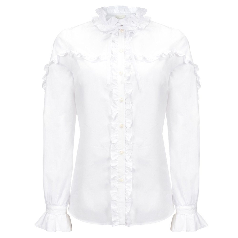 Pinko Langarmbluse Bluse Aus Stretch Popeline